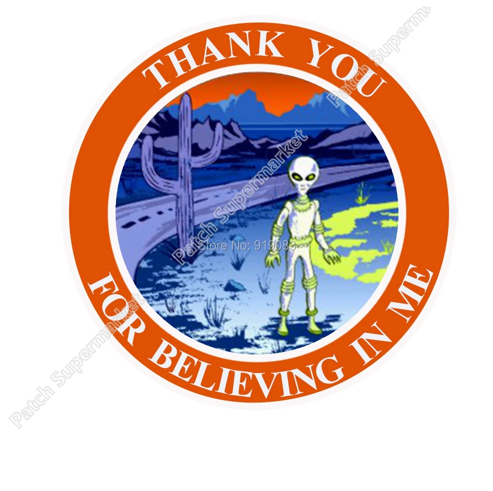 3.25" Green Orange Aliens Alien Quote Ufo Flying Ufo Area 51 Iron On ...