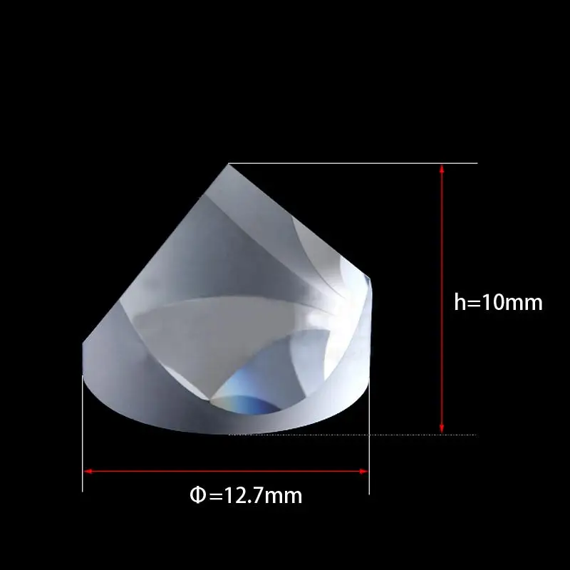 Optical Glass Pyramid Prism K9 12.7mmx10mm Physics Refractor Light ...
