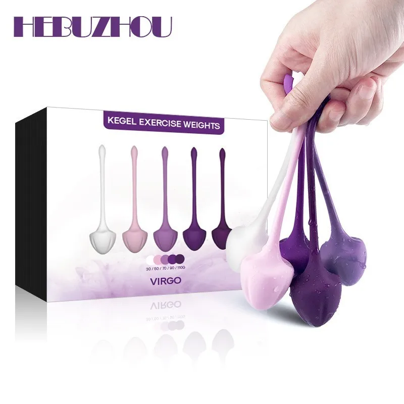 Hebuzhou 5pcs Safe Silicone Kegel Ball For Women Smart Ball Ben Wa Ball