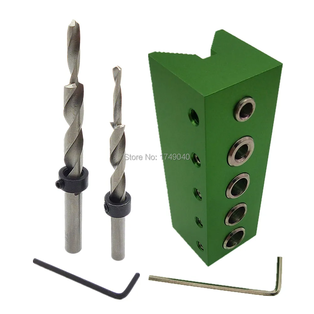 10mm 8mm Twist Step Drill Bit Kit Pocket Hole Dowel Jig 5mm to 10mm 90 ...