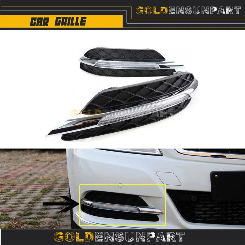 2Pcs-LH-RH-LED-Daytime-Running-Light-Fog-Lamp-DRL-For-Mercedes-Benz ...