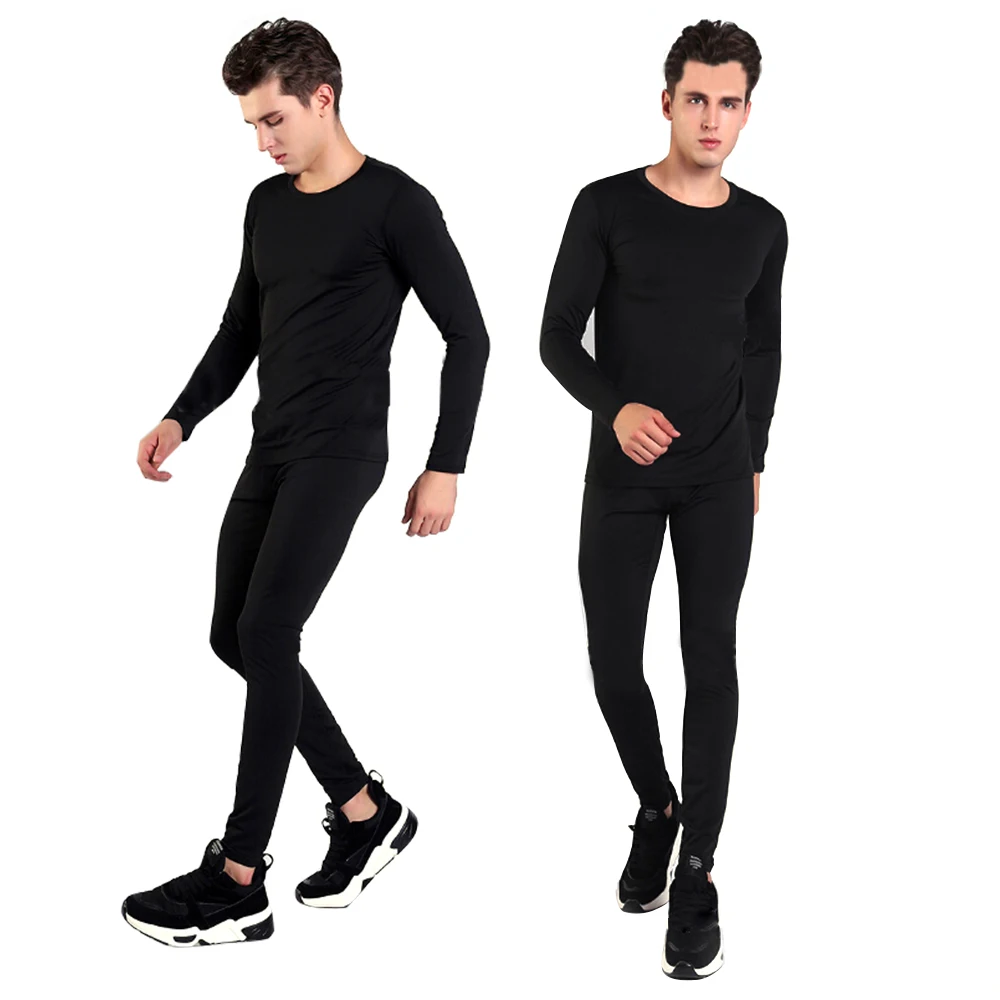 LEEPEE 오토바이 스키베이스 레이어 겨울 따뜻한 롱 존스 셔츠 & 탑스 정장 남성 양털 안감 열 속옷 세트|T셔츠 및 상의 ...