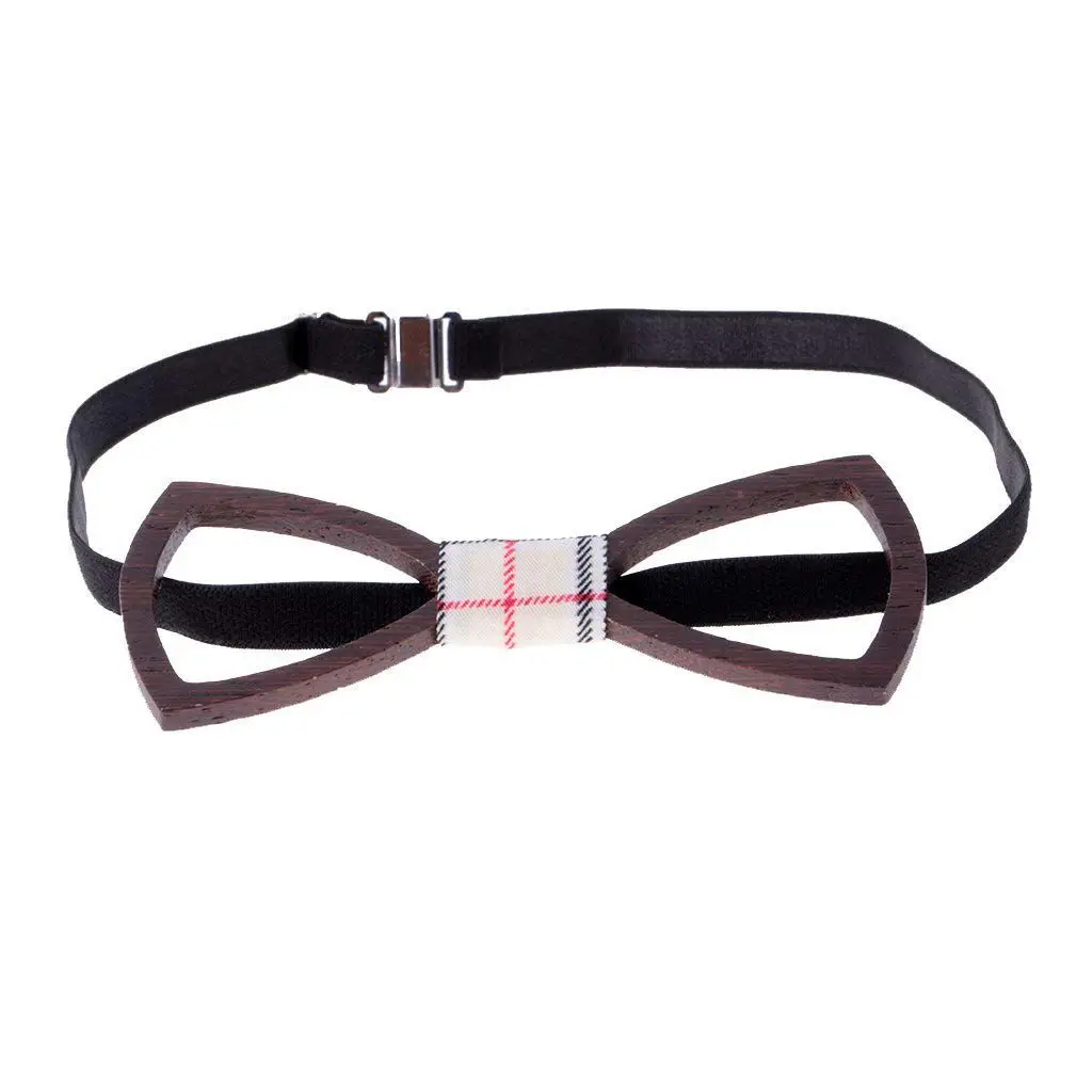 Man Bow Tie Wooden Tie Trend Accessory Suit Tuxedo for Wedding One size ...