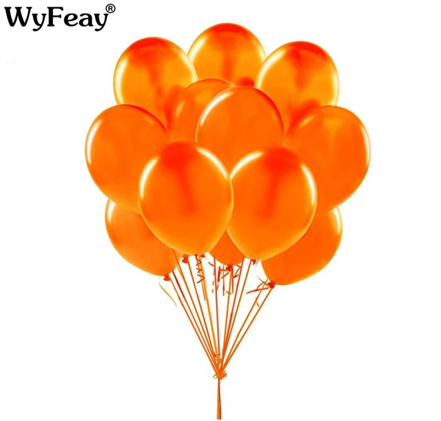 10pcs/Lot 10inch 1.8g Orange Latex Balloon Air Balls Wedding Decoration ...