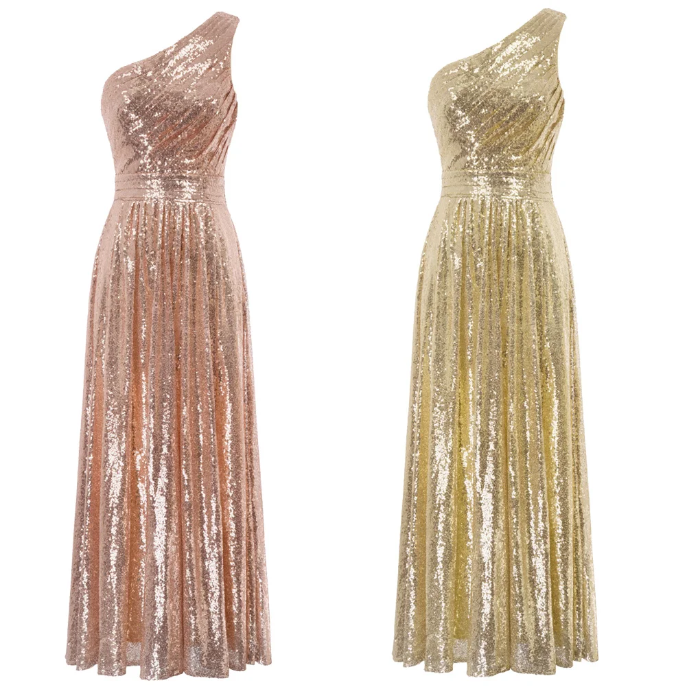 rose gold dress for Women luxury celebrity Stunning Sequined One ...