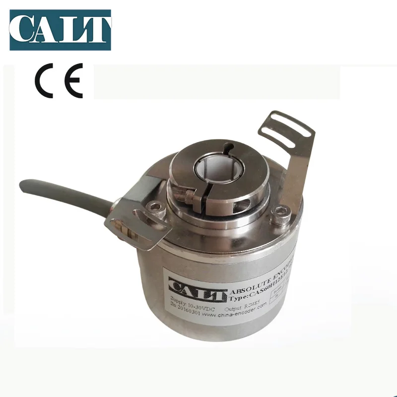 CALT 10mm Hollow shaft Multi turns Absolute Rotary Encoder 12bit 4096 Resolution Analog Digital ...