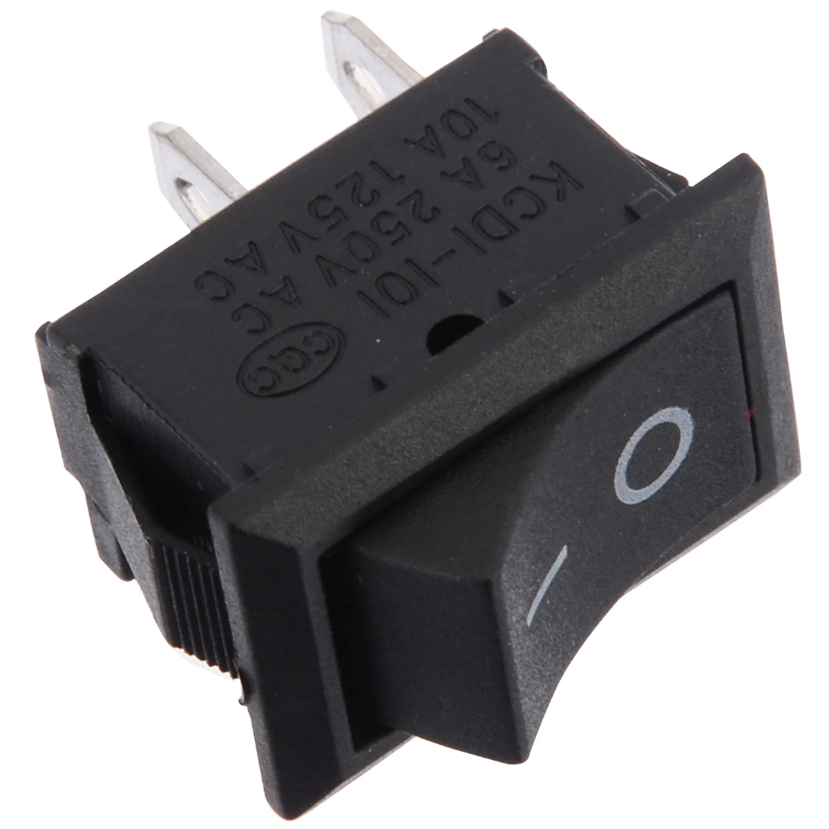 5pcs Mini Black 2 Pin Spst On/off Rocker Switch Ac 250v/6a 125v/10a Car ...