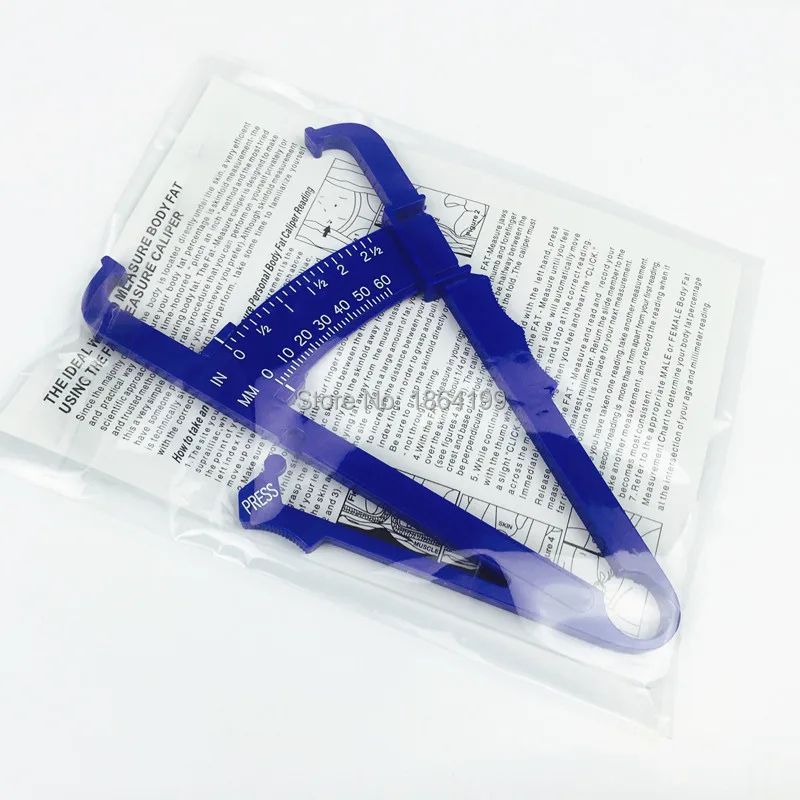 blue accurate Body Fat Loss Tester Calculator Caliper Fitness Clip Fat ...