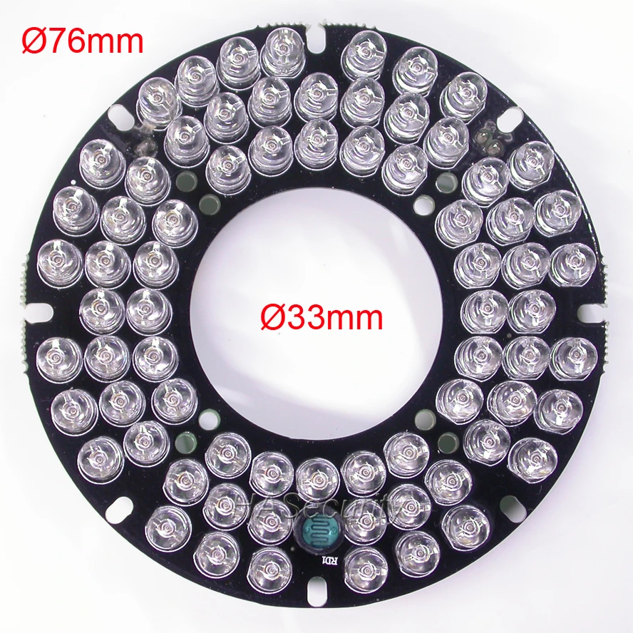 Infrared 72x (5mm) Ir Led Board Night Vision For Cctv Ip Ahd Cvbs ...