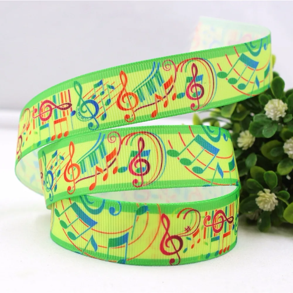 16813M18 , 22MM music Series Printed grosgrain ribbon, DIY handmadeHair ...
