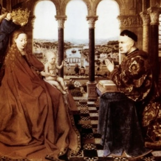 A Virgem Do Chanceler Rolin Por Jan Van Eyck Óleo Sobre Madeira 1434 ...