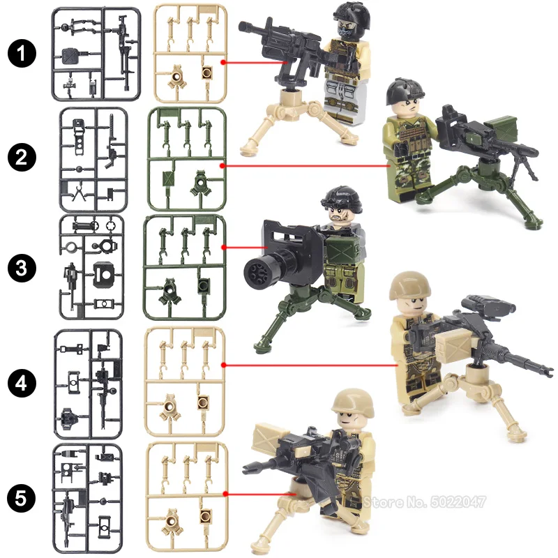 Figures Mini Military Boy Soldier Weapons World War 2 Army Building ...
