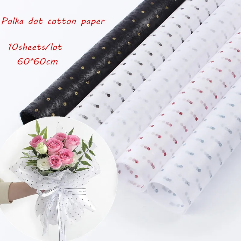 20sheet Round Dot Wrapping Paper Gift Tissue Paper Flower Wrapping ...