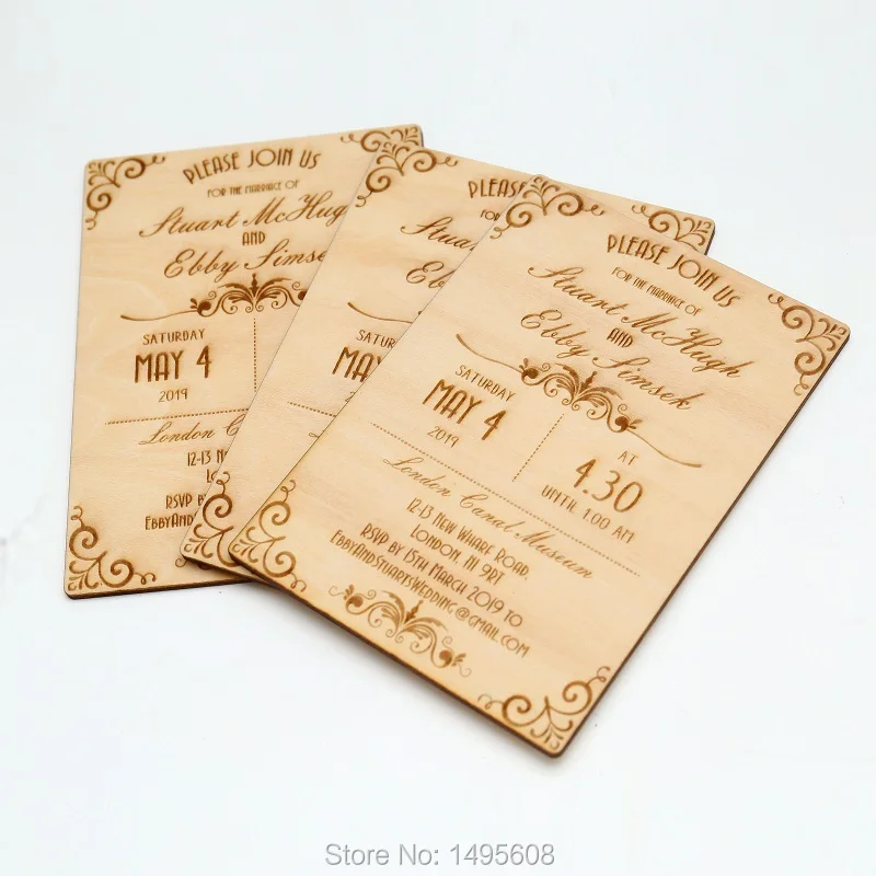Wooden Scrolls For Invitations