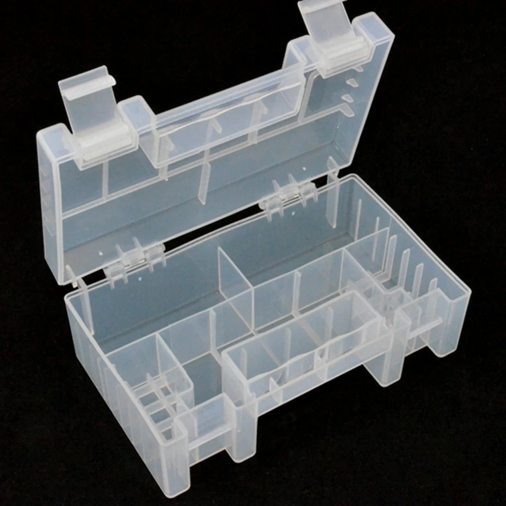Household Multifunction Battery Storage Box PP Transparent Desktop