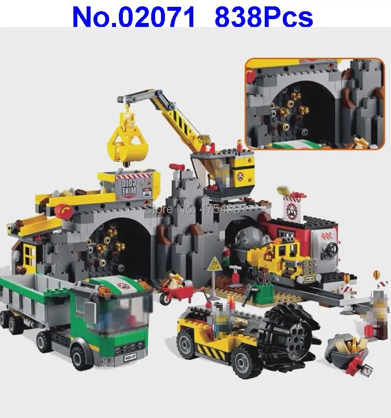 838pcs city mine mining building block compatible 4204 toy-in Blocks ...