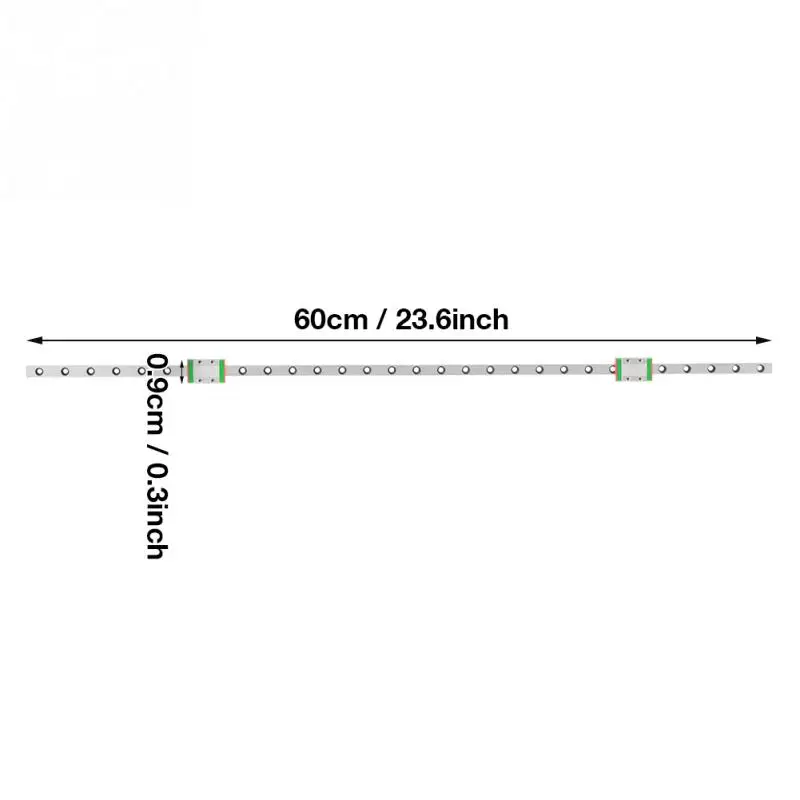YYONGAO LML9B 600mm Linear Guide Rail Slide Carriage with 2pcs Sliding ...