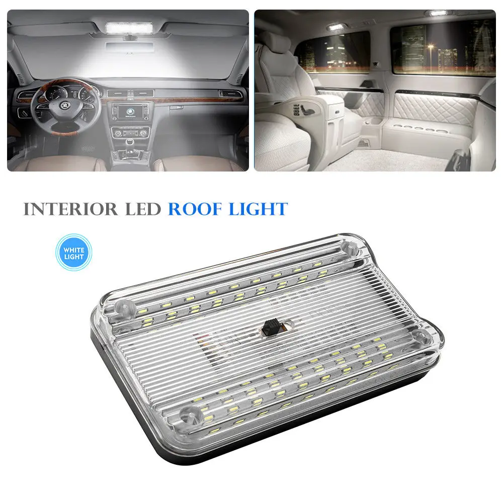 DC 12V White 36 LED Light Interior Roof Light Caravan Van Sprinter For ...