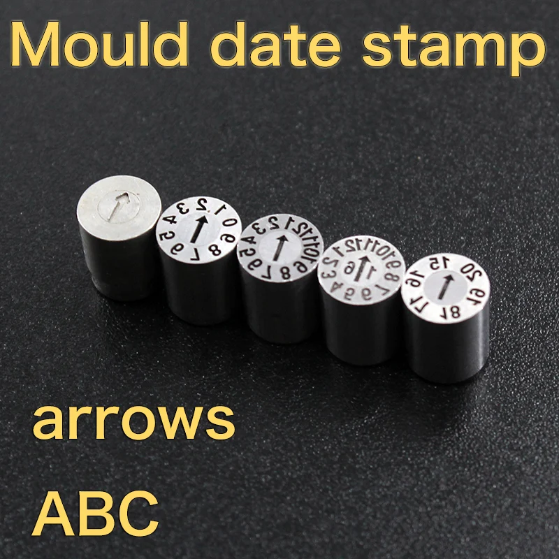 Mold date stamp arrow stamp pointing to stamp ABC stamp diameter 4 5 6 ...