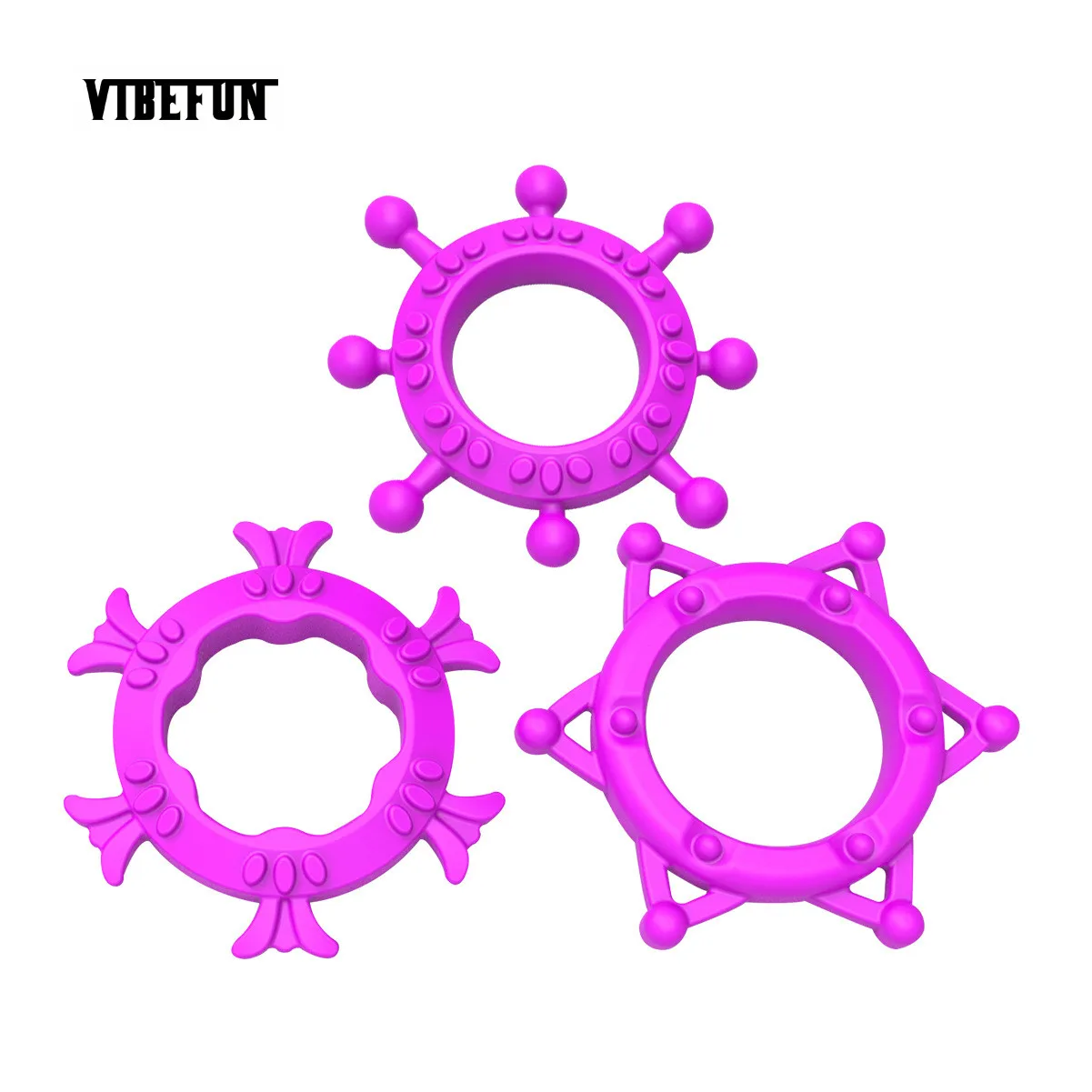 VIBEFUN Silicone Time Delay Penis Ring Cock Rings Adult Products Male ...