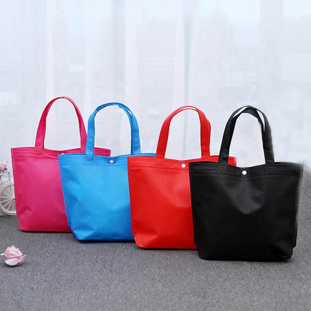 Durable Reusable Non Woven Button Shopping Bags 2019 Large Capacity ...