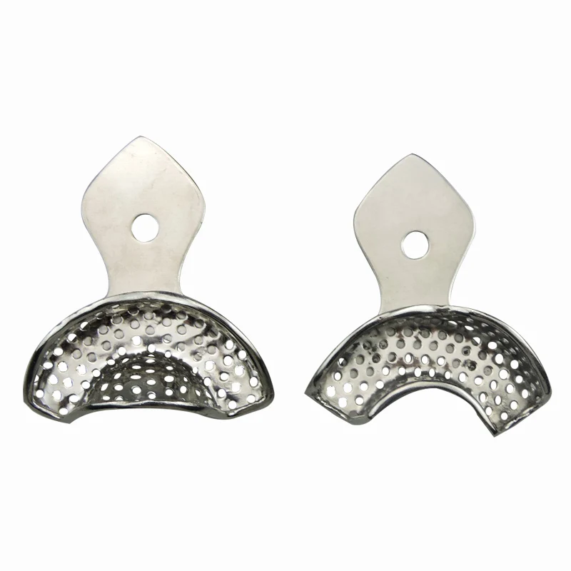6pcs/Set Dental Impression Stainless Steel Autoclavable Denture ...