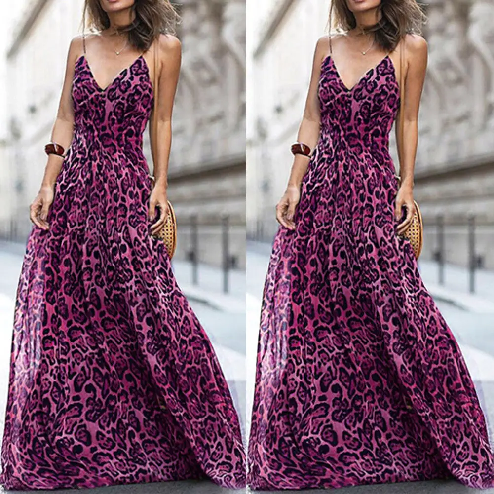 Summer Clothing Sleeveless Long Floral Formal Sundress Womens Ladies ...