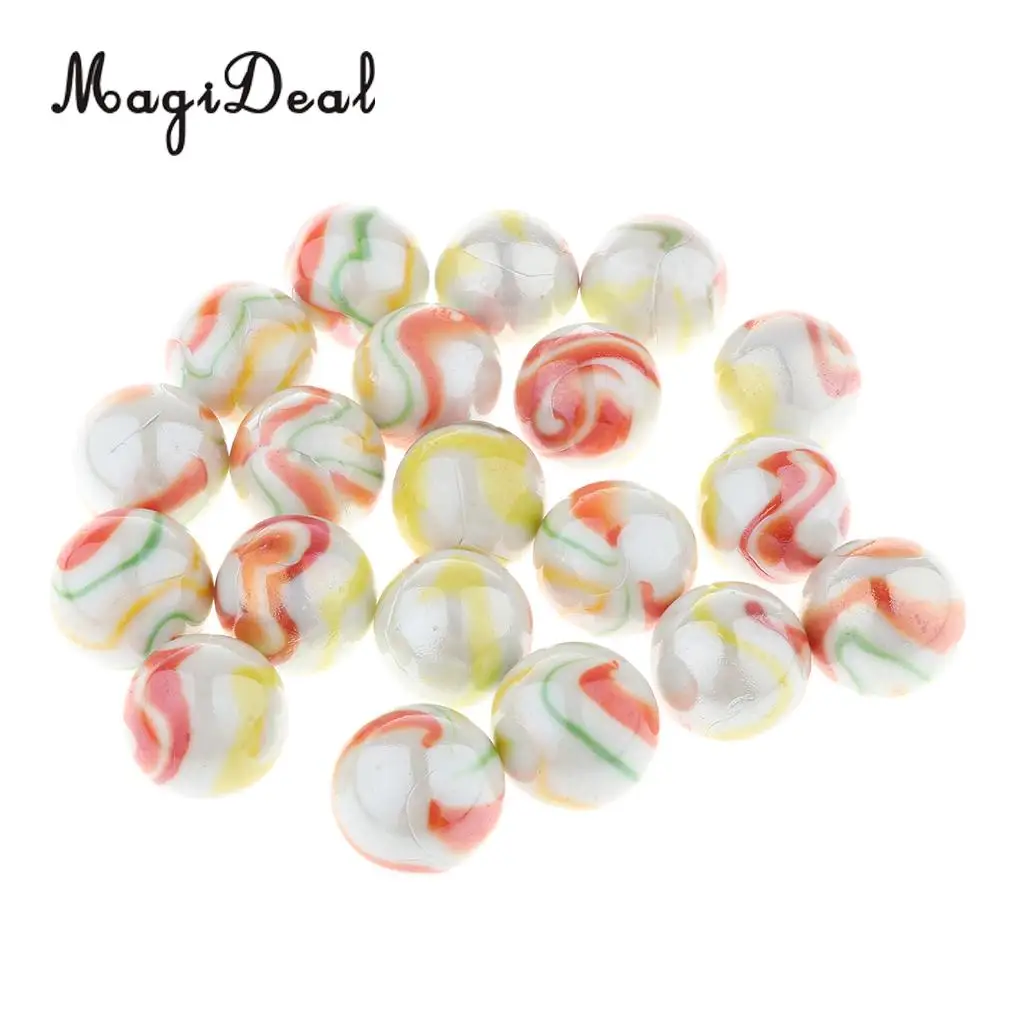 25mm-Floral-Stripes-Glass-Marbles-Pack-of-20-Kids-Marble-Ball-Run-Game ...