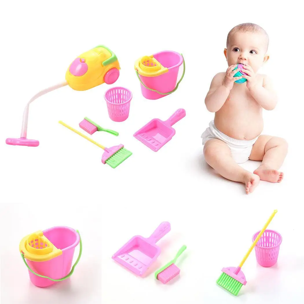 New 6Pcs/Set Plastic Clean Toy Sweep Above 3 Years Old Tools Tool 6PCS ...