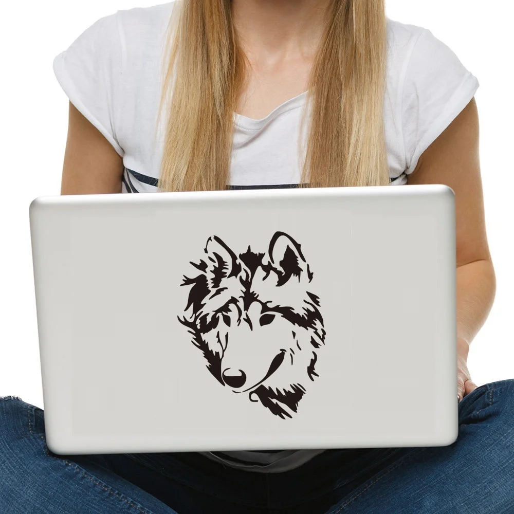 Laptop car motorcycle stickers Wolf Head Decals window Styling Sticker ...