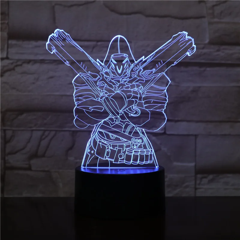 Game Overwatch 3d Lamp Table Bedroom Decorative Lamp Usb Touch Sensor 7 ...