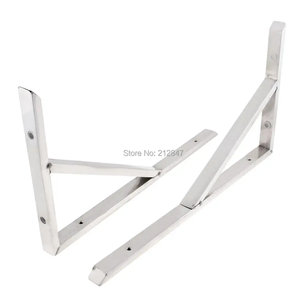 Wall Mounting Shelf Support Angle Bracket Silver Tone 18 Inches Long ...
