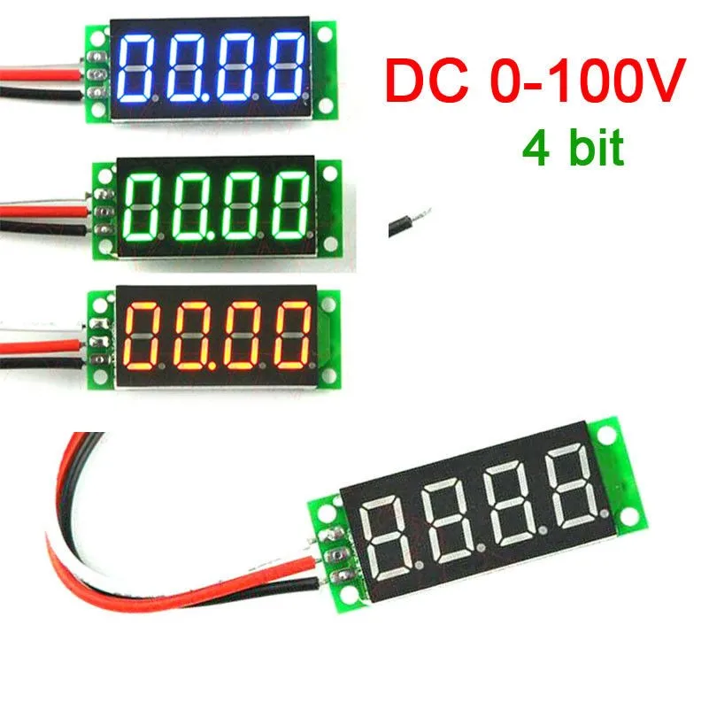 0.36" MINI 0 100V DC Voltmeter Micro Voltage Tester digital LED Panel ...