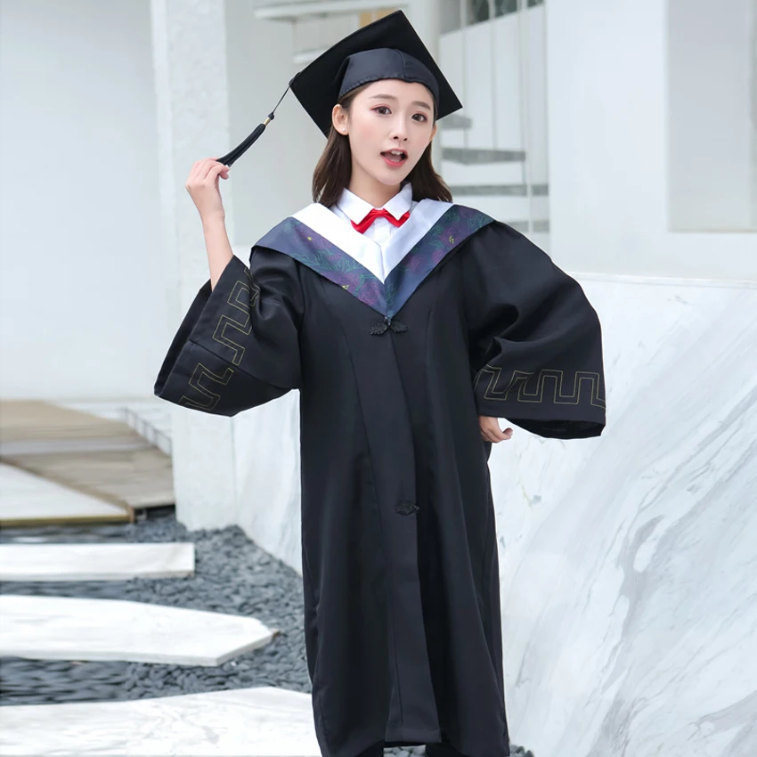 University School Student Uniform Clothing Set Graduate Gown+cap ...