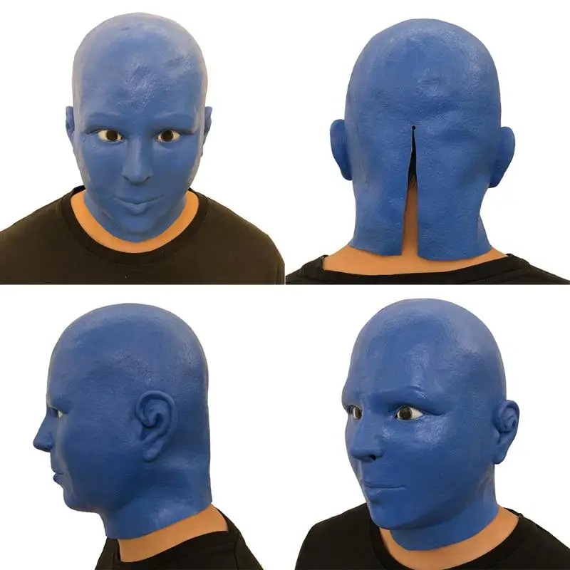 Aliexpress.com : Buy Blue Alien Mask Latex Full Head Face Helmet Adult ...