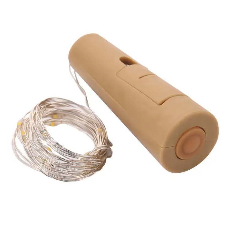 2m 20 Led Wine Bottle Light 3 Modes Led Cork Shaped Starry String Lights Christmas Valentines