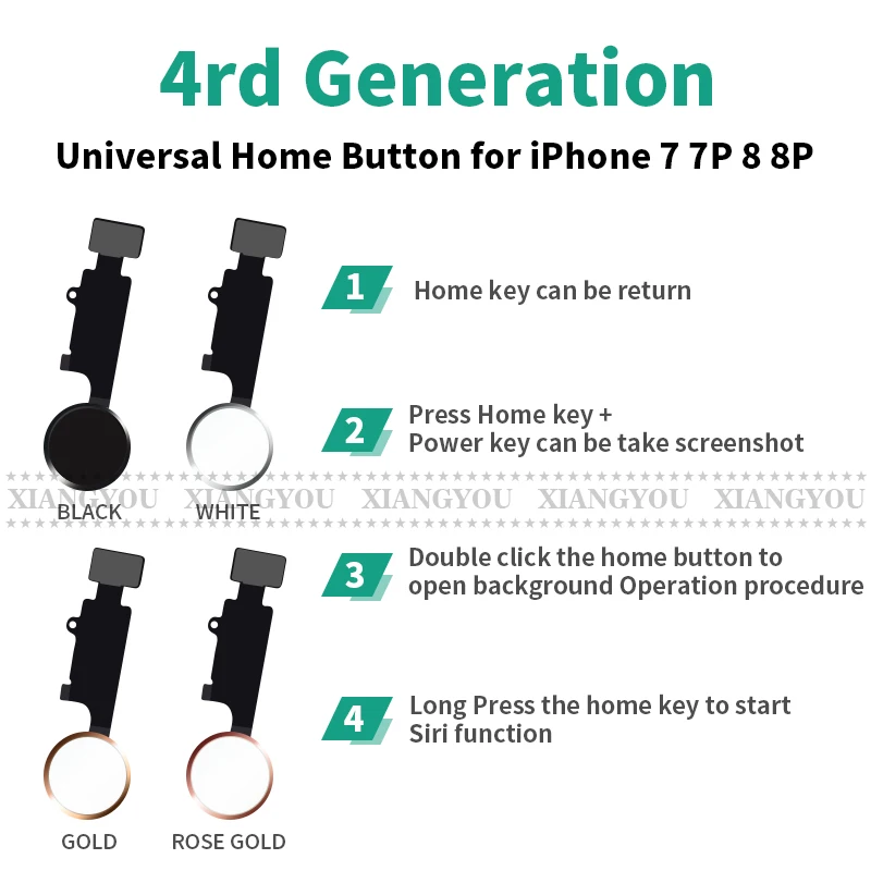 Universal Home Button Flex for iPhone 7 8 Plus Return Home Function ...