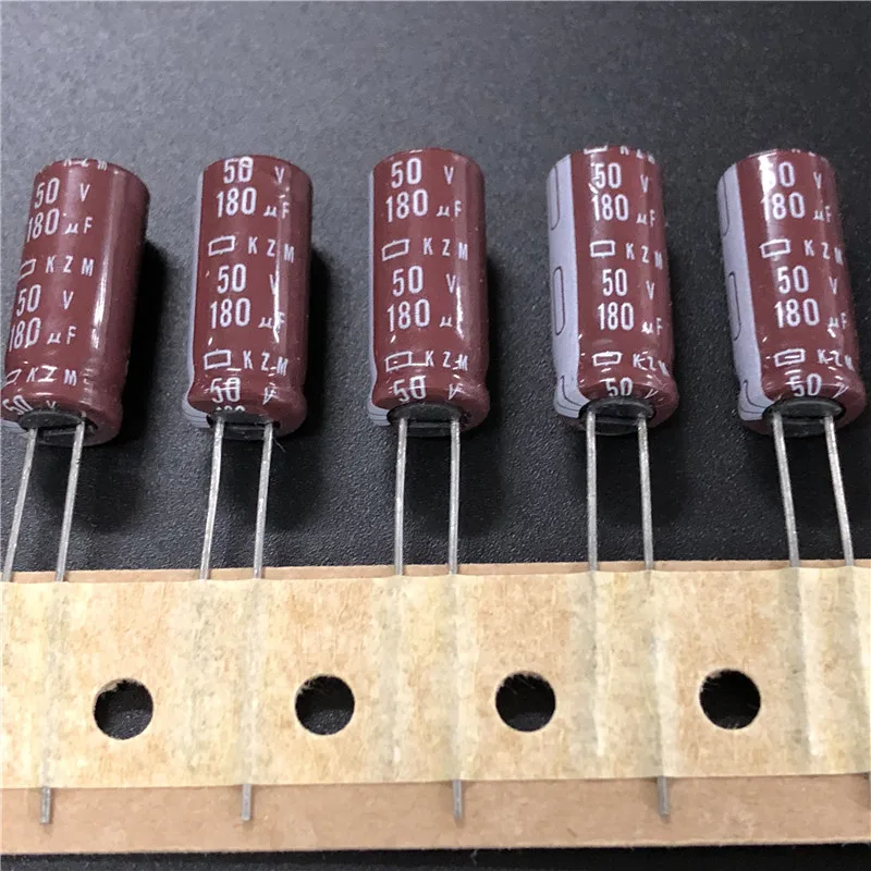 30pcs 180uF 50V NCC KZM Series 8x20mm Low Impedance Long Life 50V180uF ...