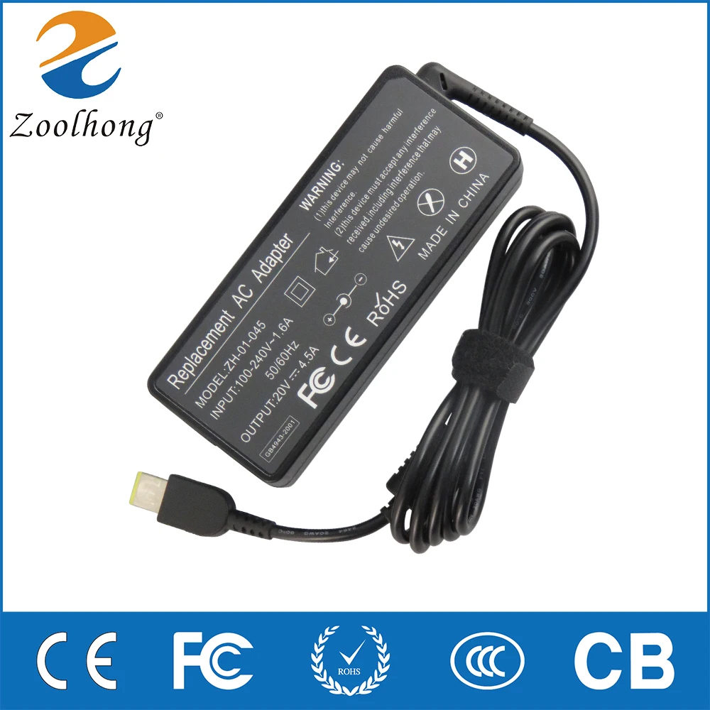 Original 90W 20V 4.5A Laptop AC Adapter Charger Power Supply for Lenovo ...