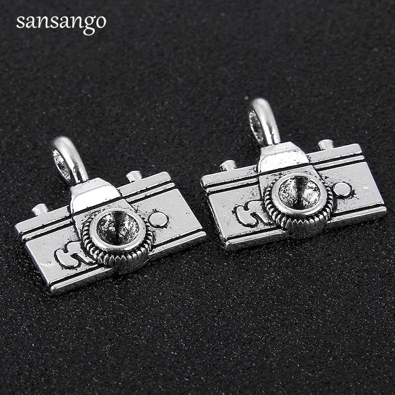 10 шт. тибетский серебряный 3D амулет камера кулон для женщин мужчин ...