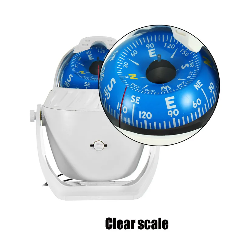 1 Piece White LED Light Electronic Navigation Compass Camping Gear with ...