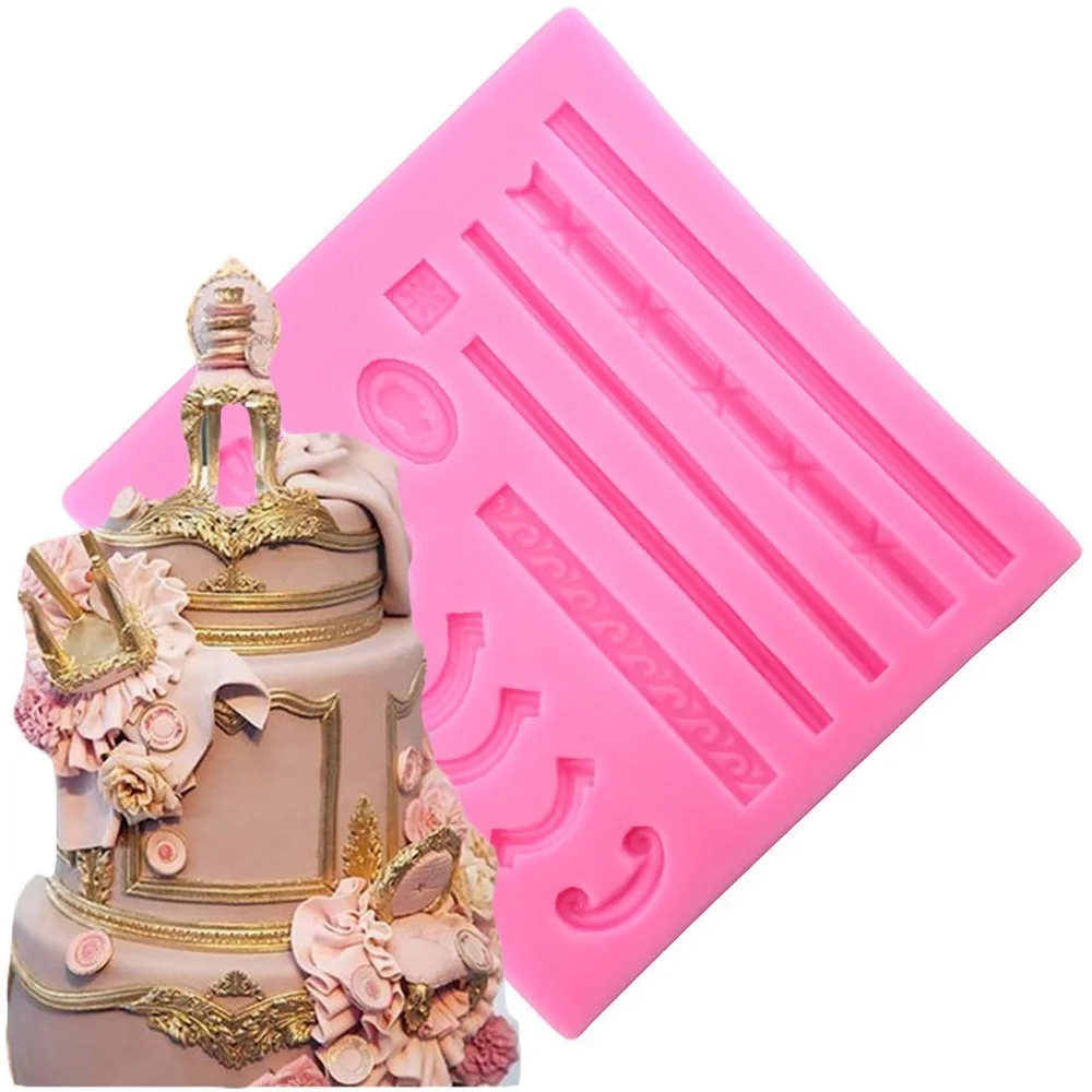 Cake Decorating Tools Border European Relief Silicone Mold Fondant Mold ... Cake Decorating Tools Border European Relief Silicone Mold Fondant Mold ...