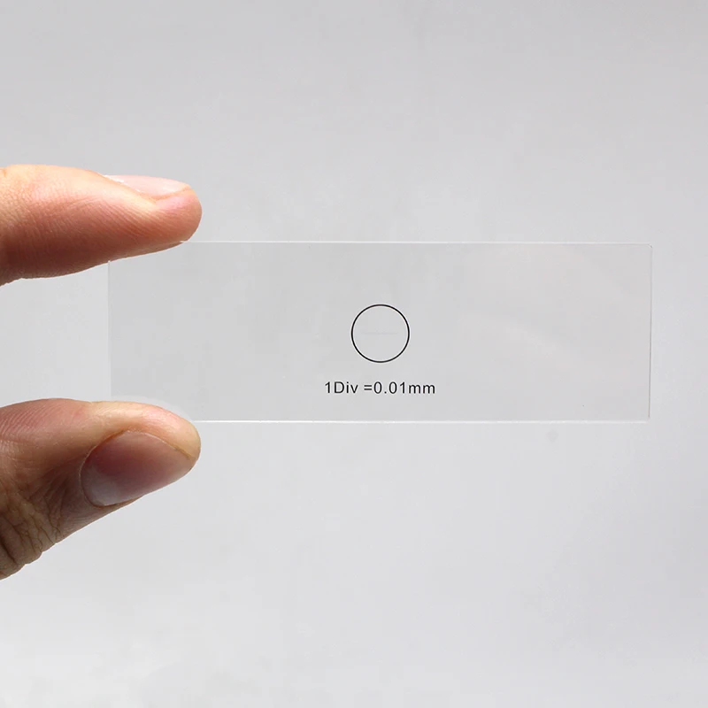 Microscope Stage Micrometer DIV 0.01 mm Reticle Ruler Slide Scale ...