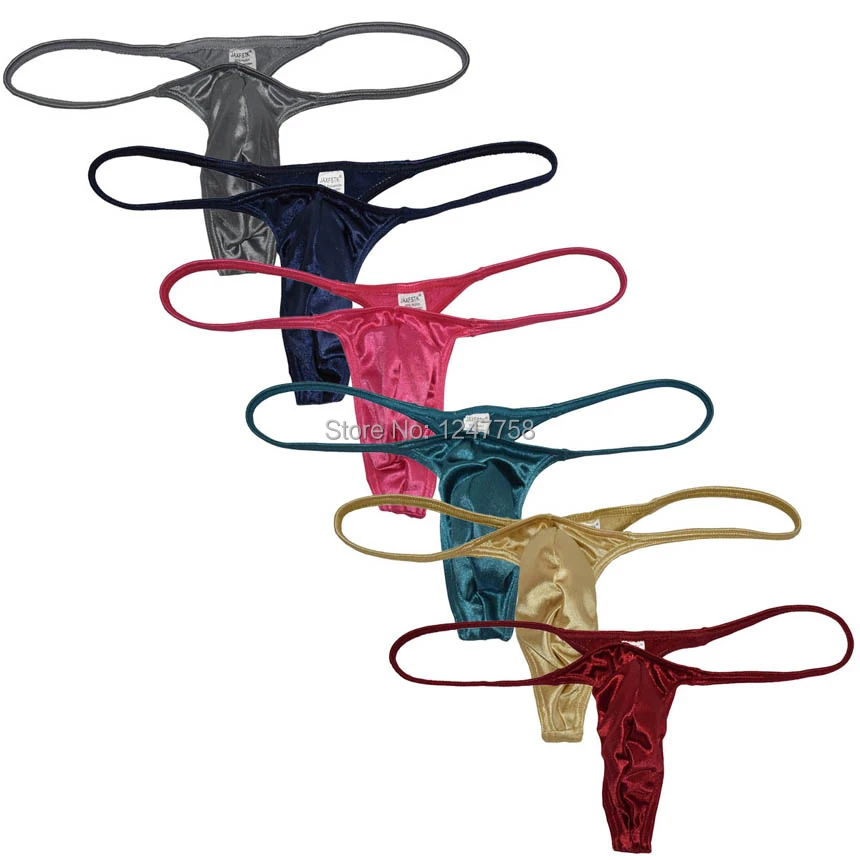 Sexy Men T Back Shiny Micro String Mini Tangas Thongs Slip Homme ...