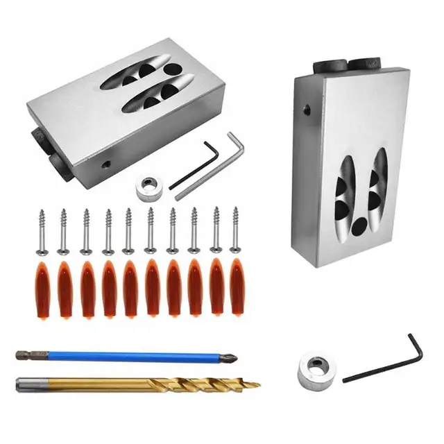 Woodworking Oblique Hole Locator Hole Jig Kit Hole Puncher Locator DIY ...