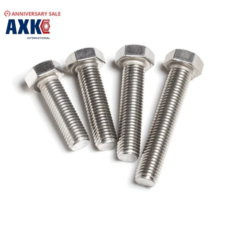 50pcs/lot Din933\gb5783 M4x20 Mm M4*20 304 Stainless Steel Hex Bolts ...