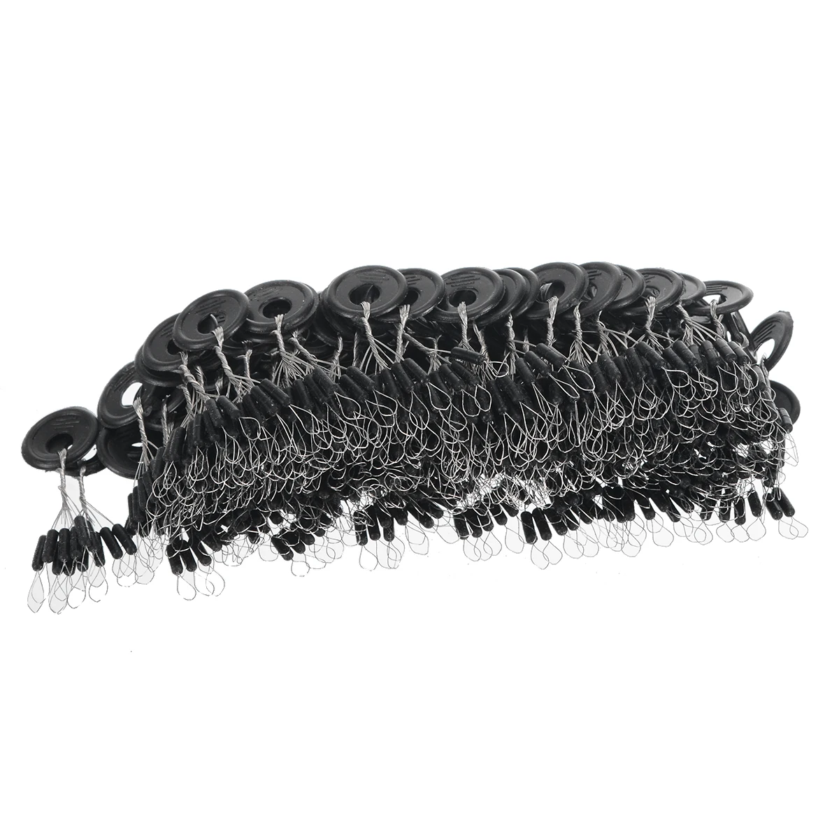 100Pcs/Lot Rubber Oval Stopper Fishing Bobber Float Stops Pitch Sinker ...