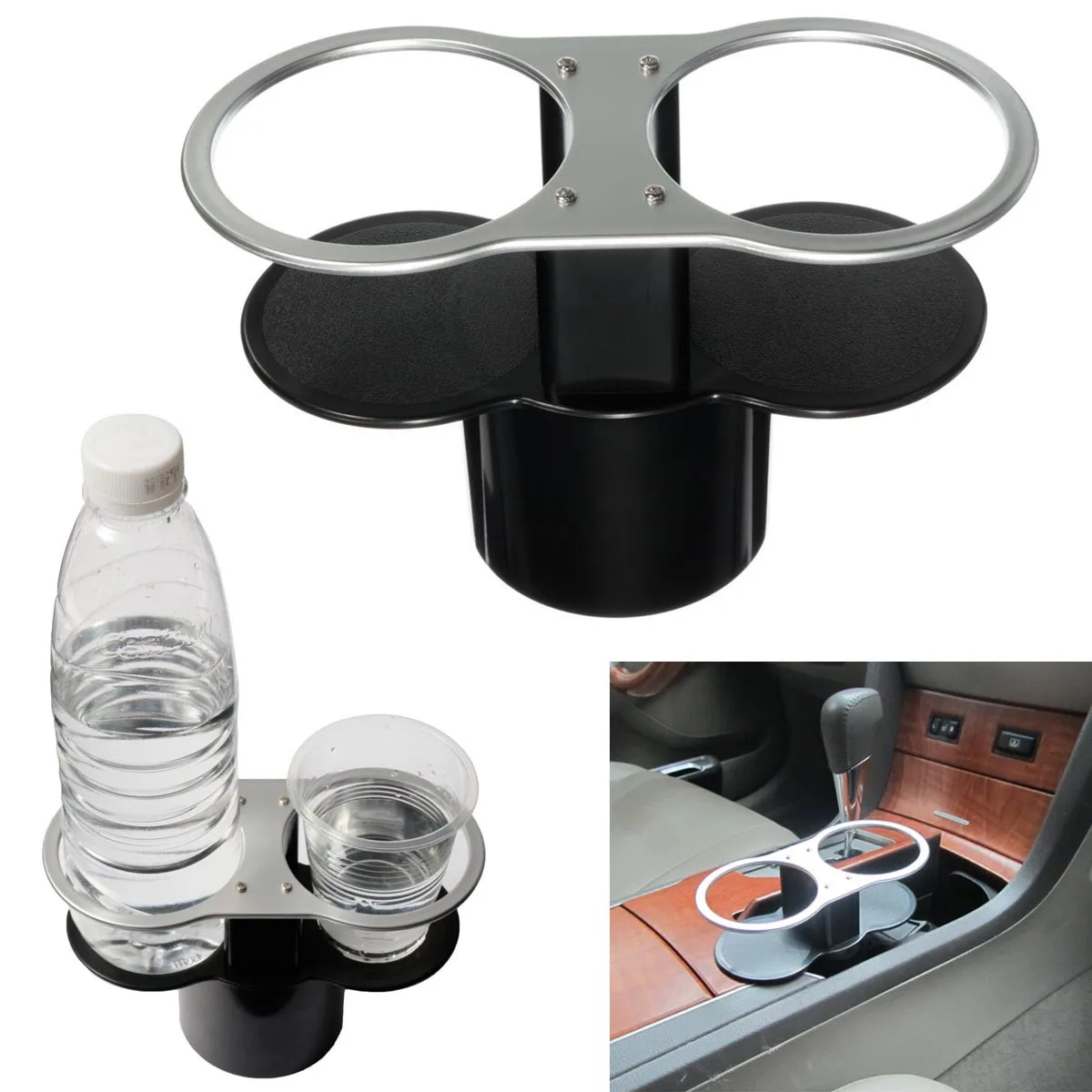 1 pcs Double Wedge Car Cup Holder Universal Car Drink Water Bottle ...