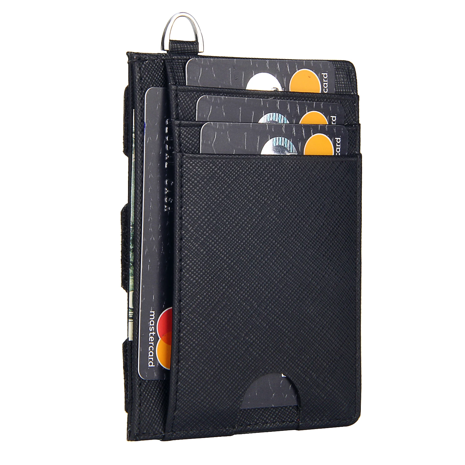 Multi card Position Men Coin Card Holder Cross Pattern Genuine Leather ...