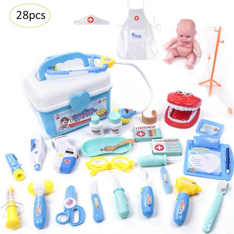 Children Pretend Play Doctor Nurse Toy Set Portable Suitcase Medical ...